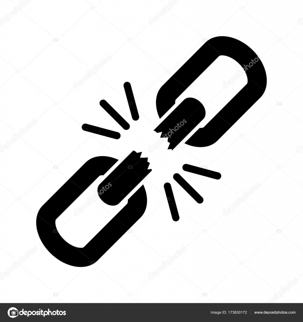 Broken chain link vector icon Stock Vector Image by ©Arcady #173830172
