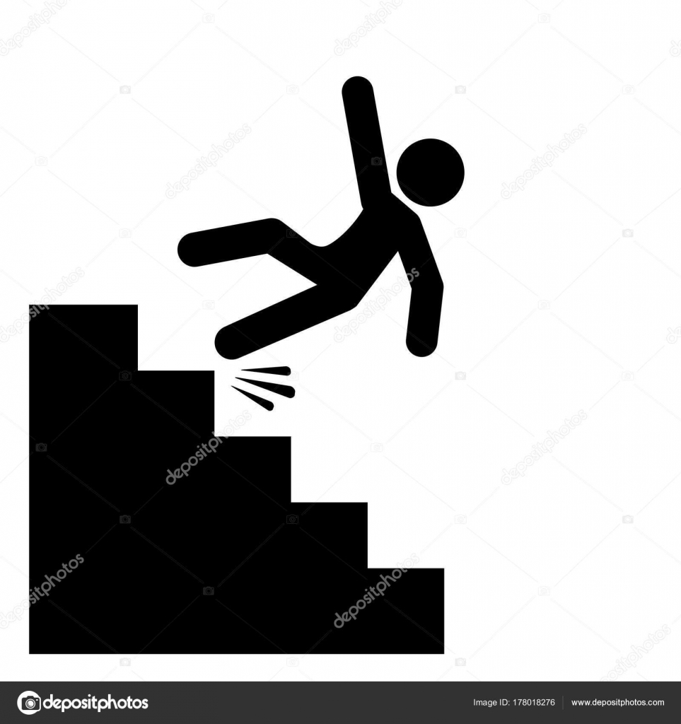 Stairs falling danger vector icon Stock Vector Image by ©Arcady #178018276