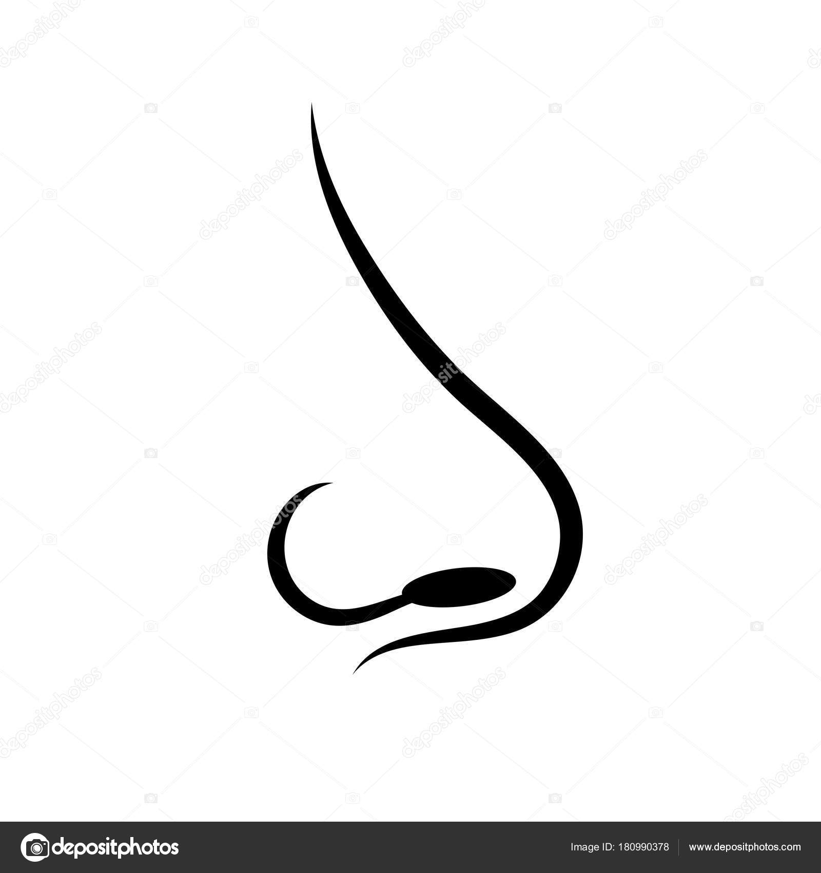 Human Nose Outline Vector Icon Illustration Isolated White Background ... Human Nose Outline Vector Icon Illustration Isolated White Background ...