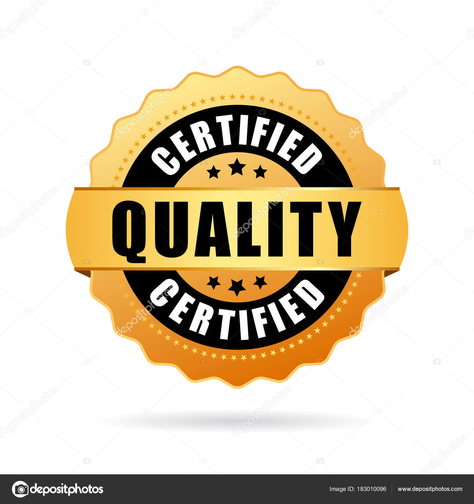 Certified quality gold seal icon Stock Vector by ©Arcady 183010096