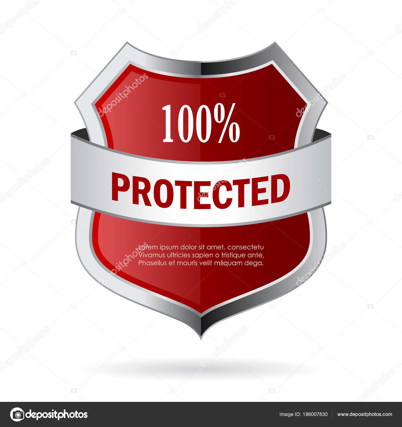 100 protected red shield vector web icon Stock Vector Image by ©Arcady ...