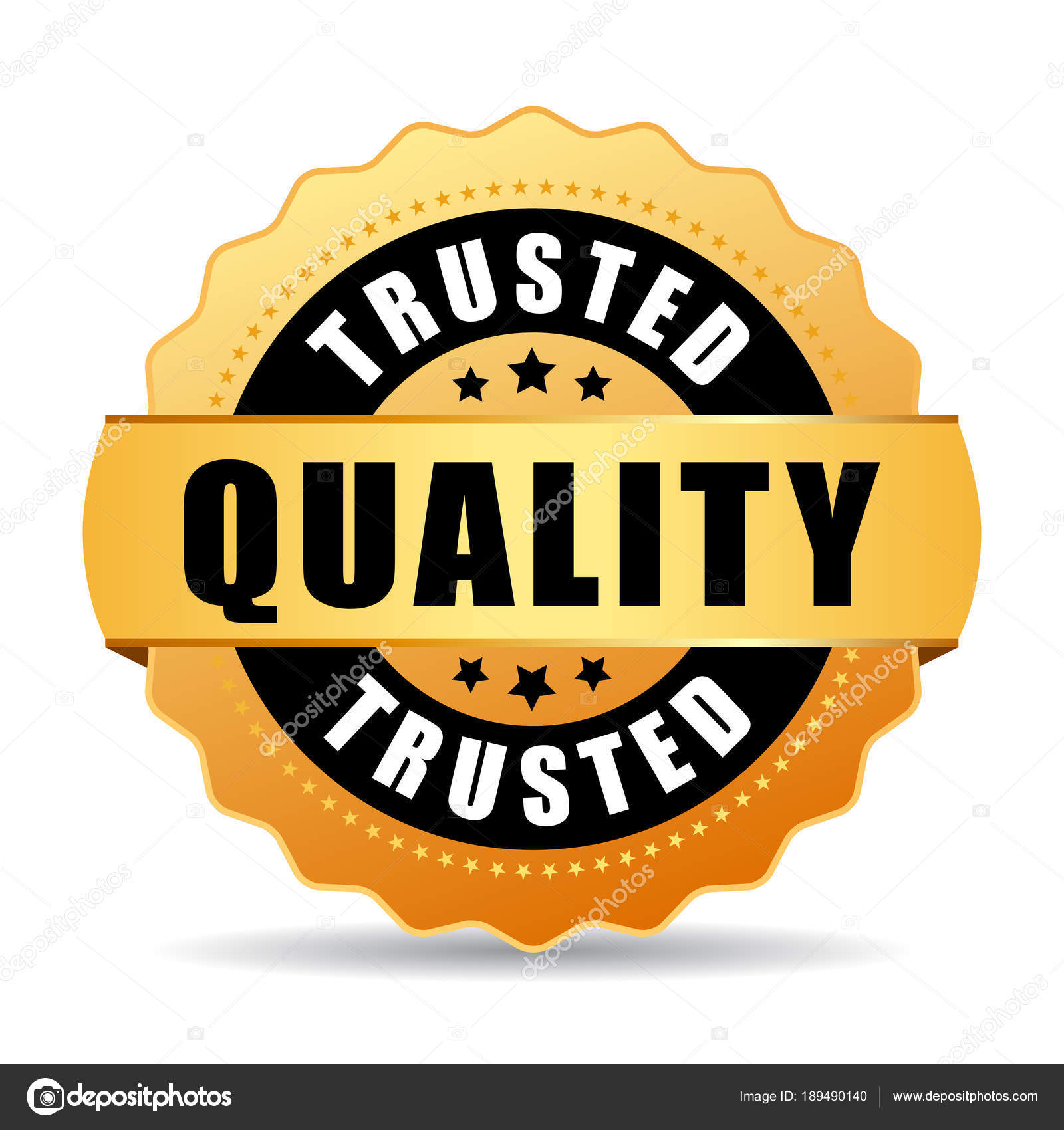 Trusted quality gold vector seal Stock Vector by ©Arcady 189490140