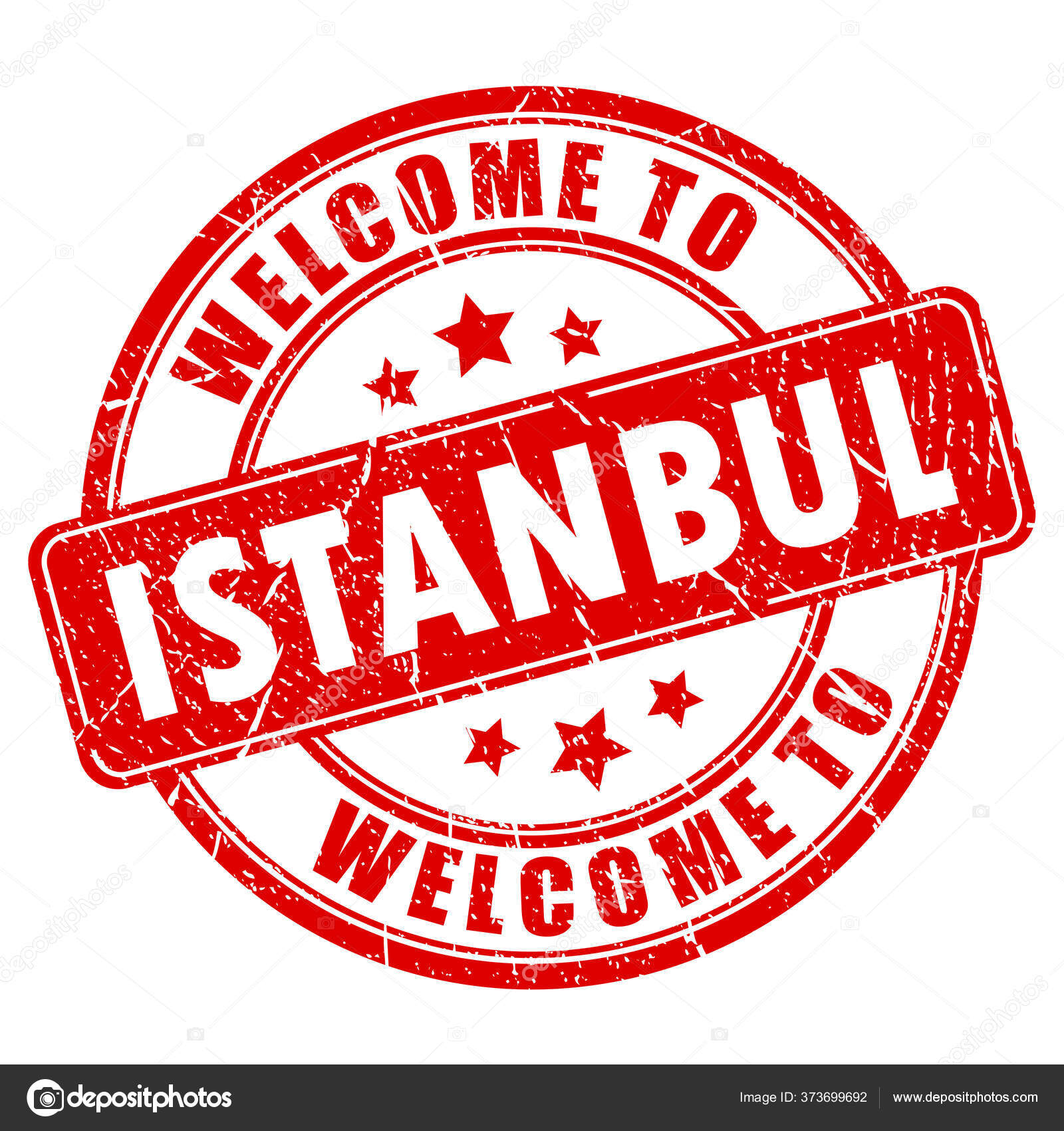 Welcome Istanbul Vector Stamp Illustration Isolated White Background ...