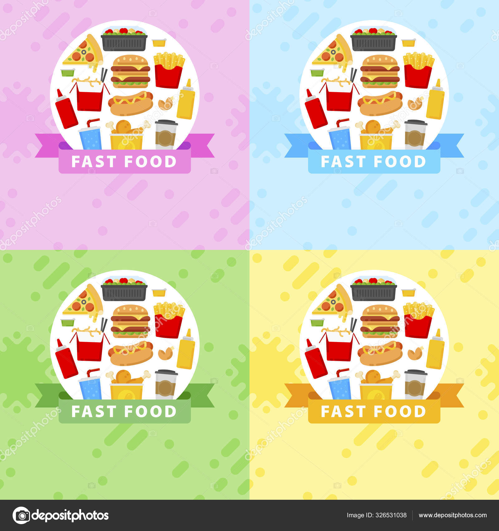 Fast food template Stock Vector Image by ©padrinan #326531038