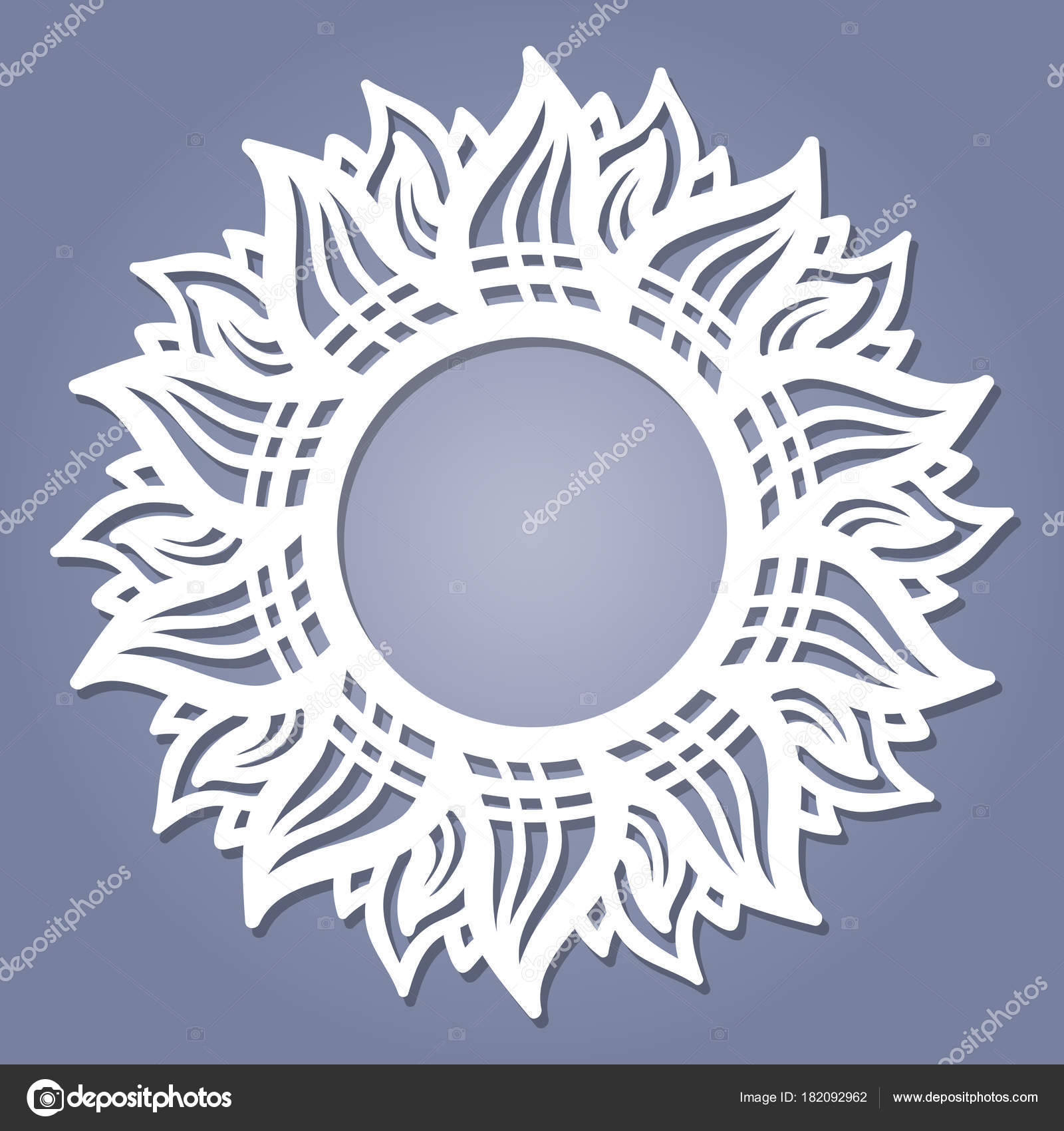 Round frame for laser cutting Stock Vector Image by ©Zerlina #182092962