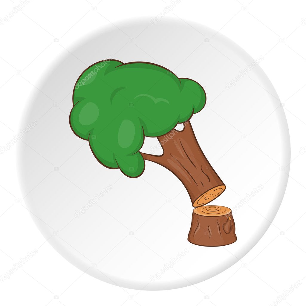 Icono de árbol caído, estilo de dibujos animados Stock Vector by ...