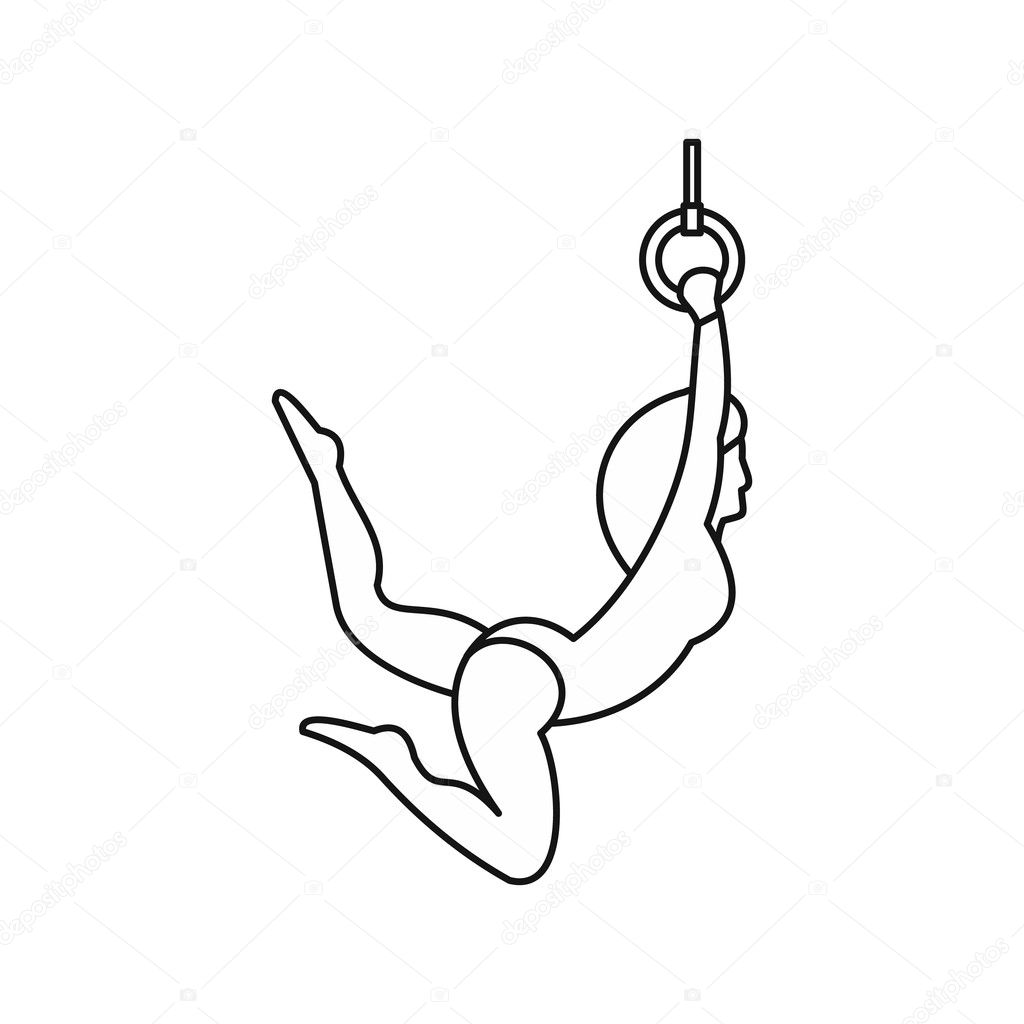 Circus gymnast acrobat icon, outline style — Stock Vector © ylivdesign ...