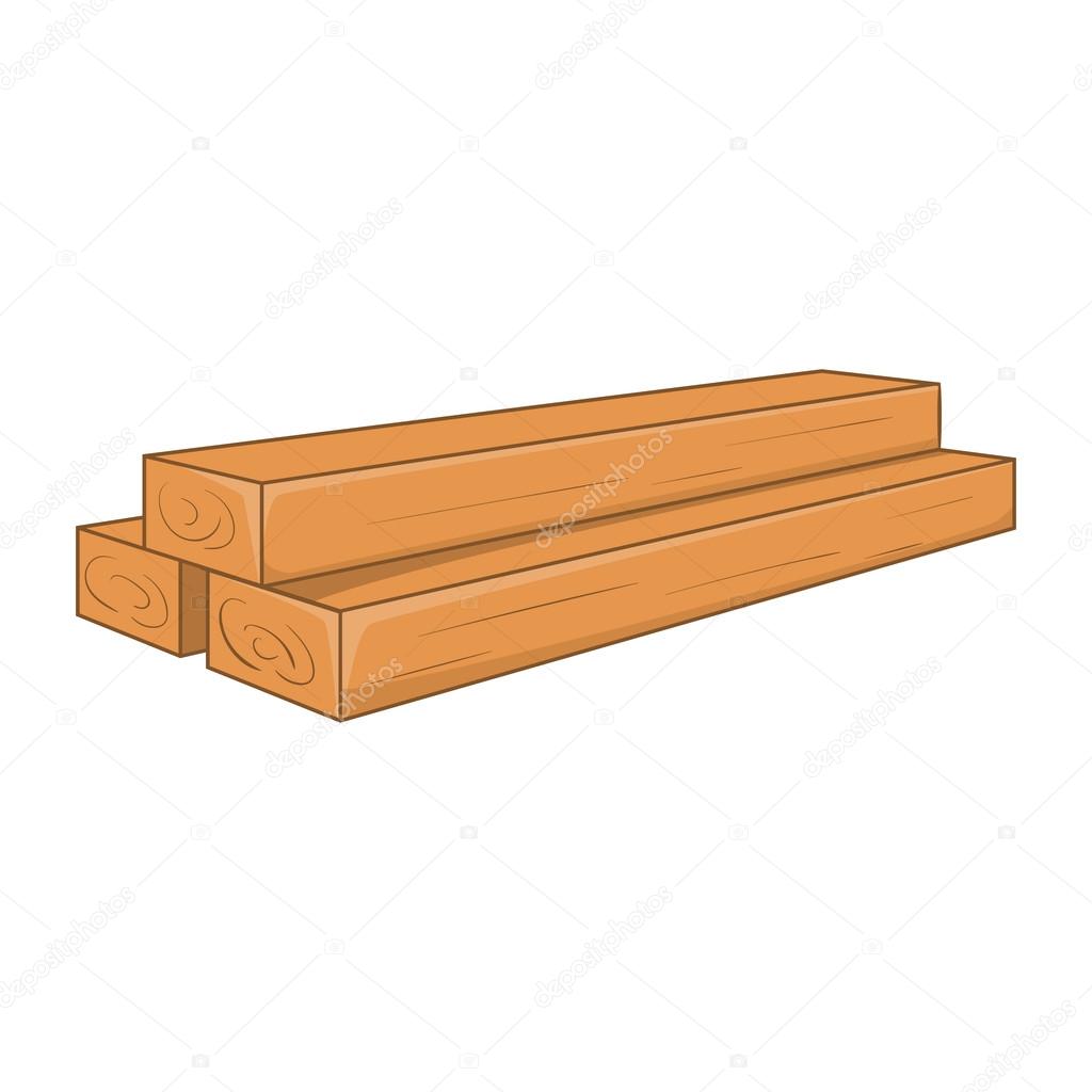 Timber planks icon, cartoon style Stock Vector by ©ylivdesign 126283658