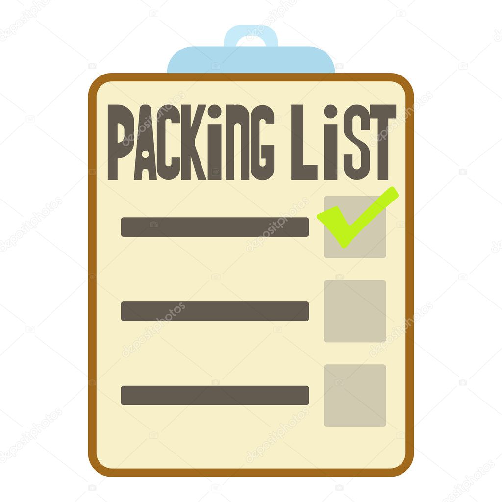 Clipboard with packing list icon, cartoon style — Stock Vector ...