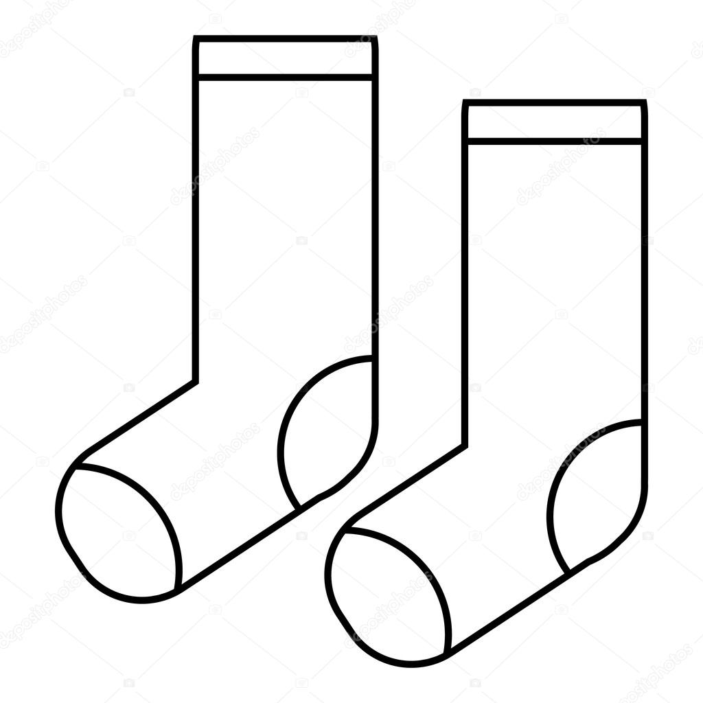 Socks icon, outline style — Stock Vector © ylivdesign #128351236
