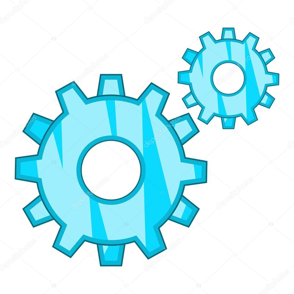 Icono De Engranaje Estilo De Dibujos Animados Vector Gráfico