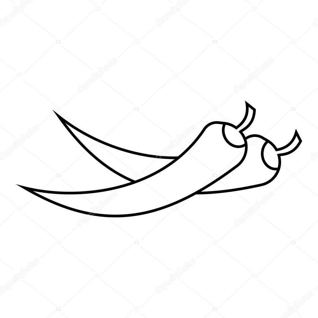 Chili icon, outline style — Stock Vector © ylivdesign #129385590
