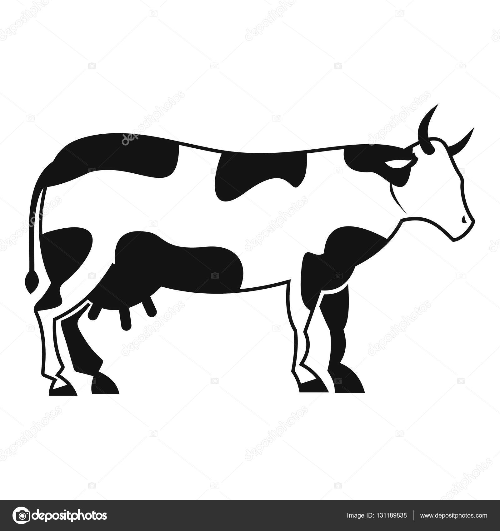 Icono de vaca, estilo simple Vector de stock #131189838 de ©ylivdesign