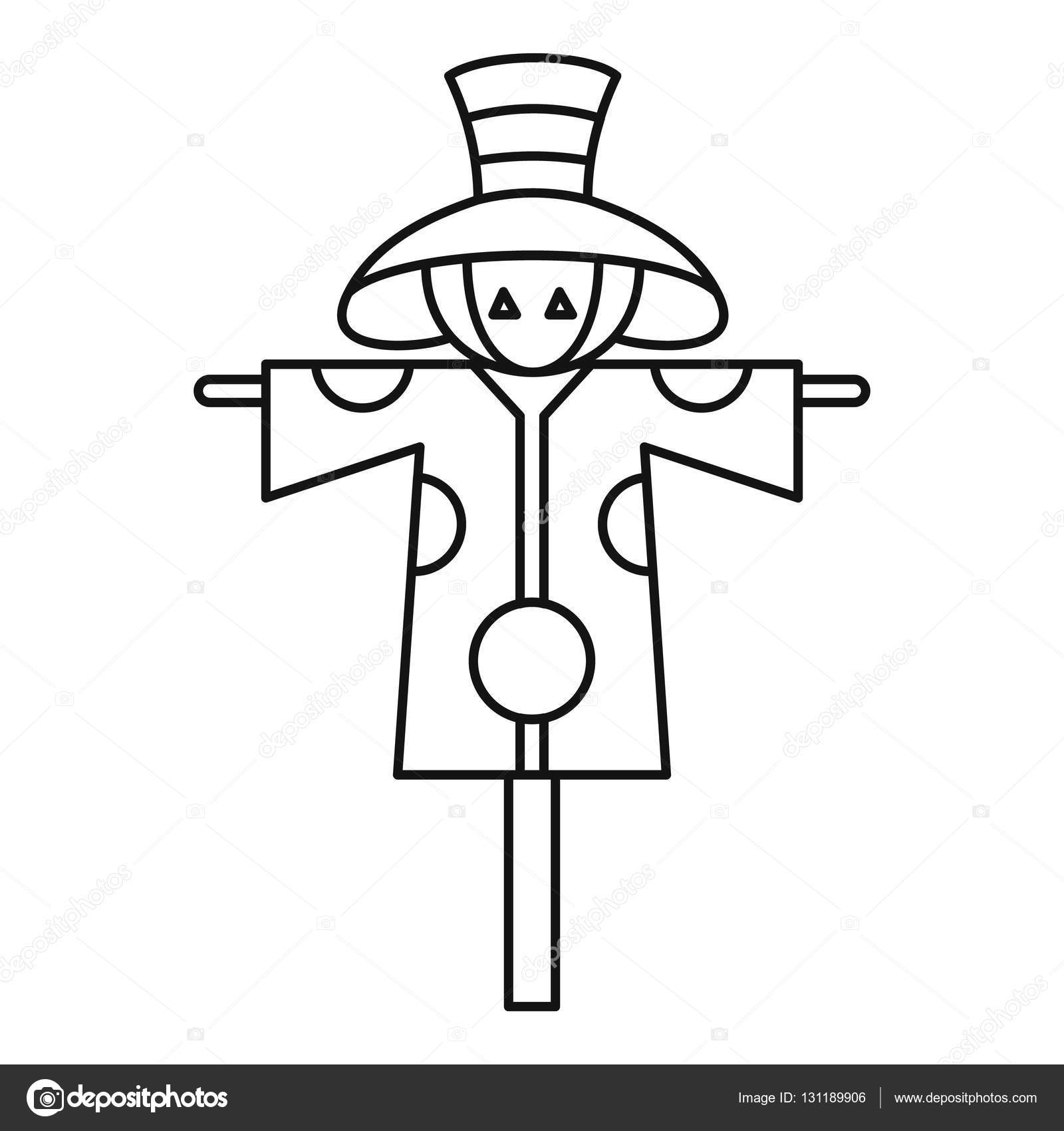 Scarecrow icon, outline style — Stock Vector © ylivdesign #131189906 Scarecrow icon, outline style — Stock Vector © ylivdesign #131189906