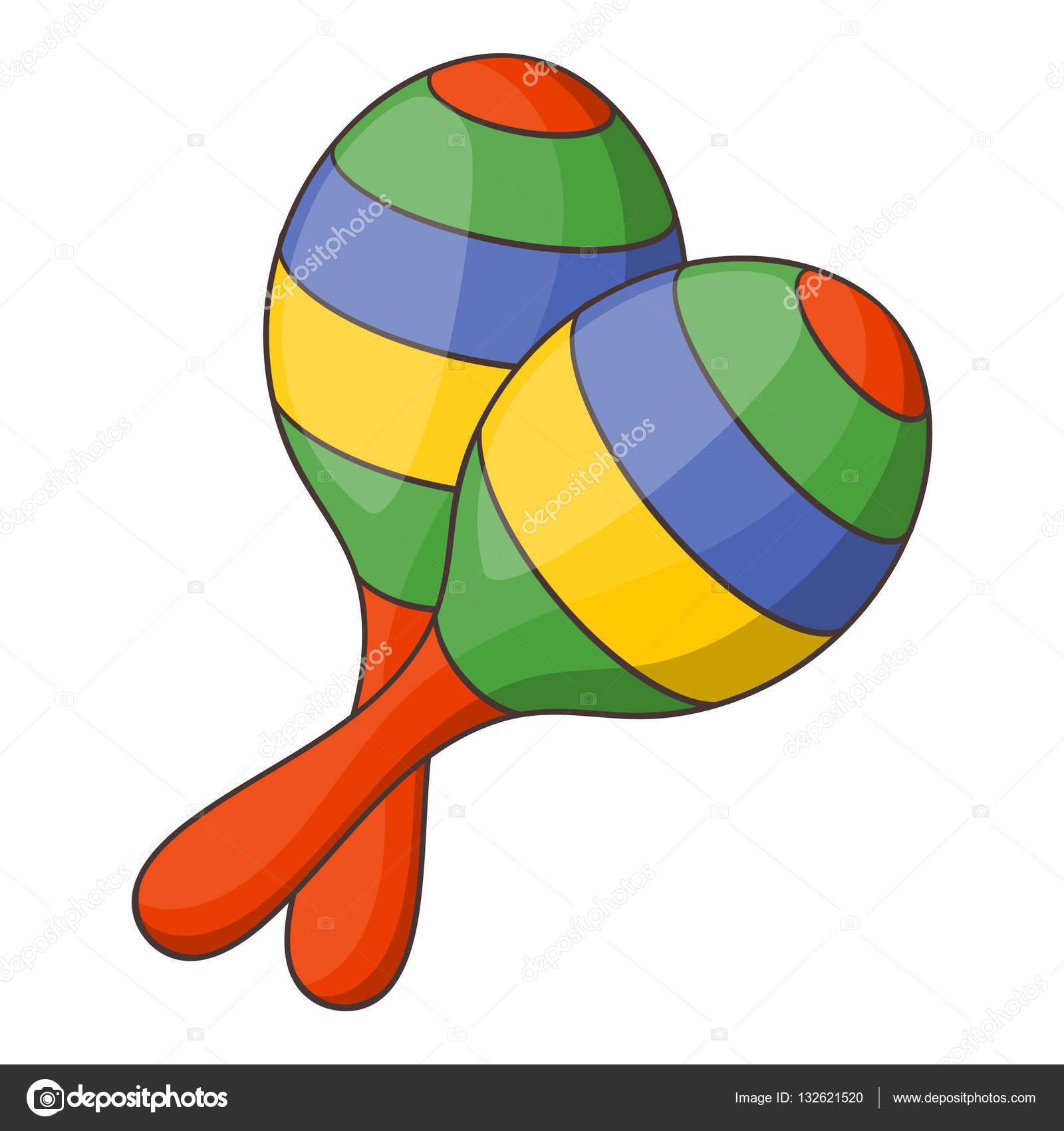 Icono de Maracas, estilo de dibujos animados Vector de stock por ...