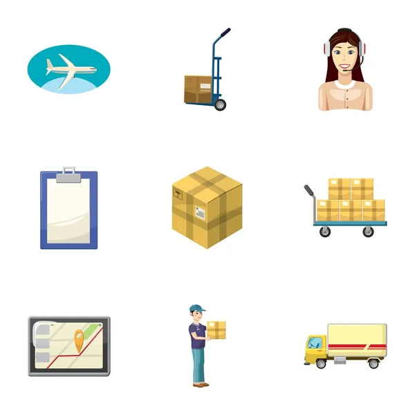 Warehouse Icons Set — Stock Vector © macrovector #87521704