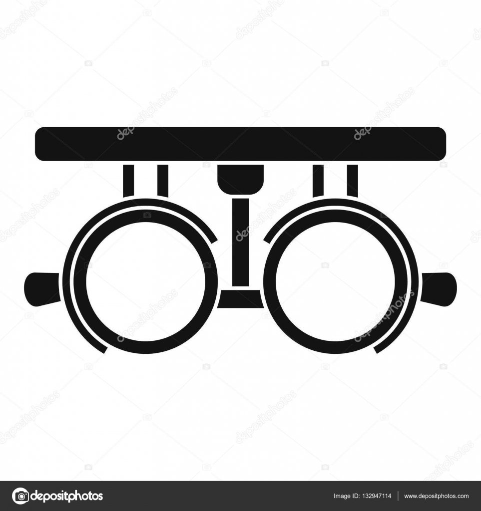 Trial frame for checking patient vision icon Stock Vector Image by ...