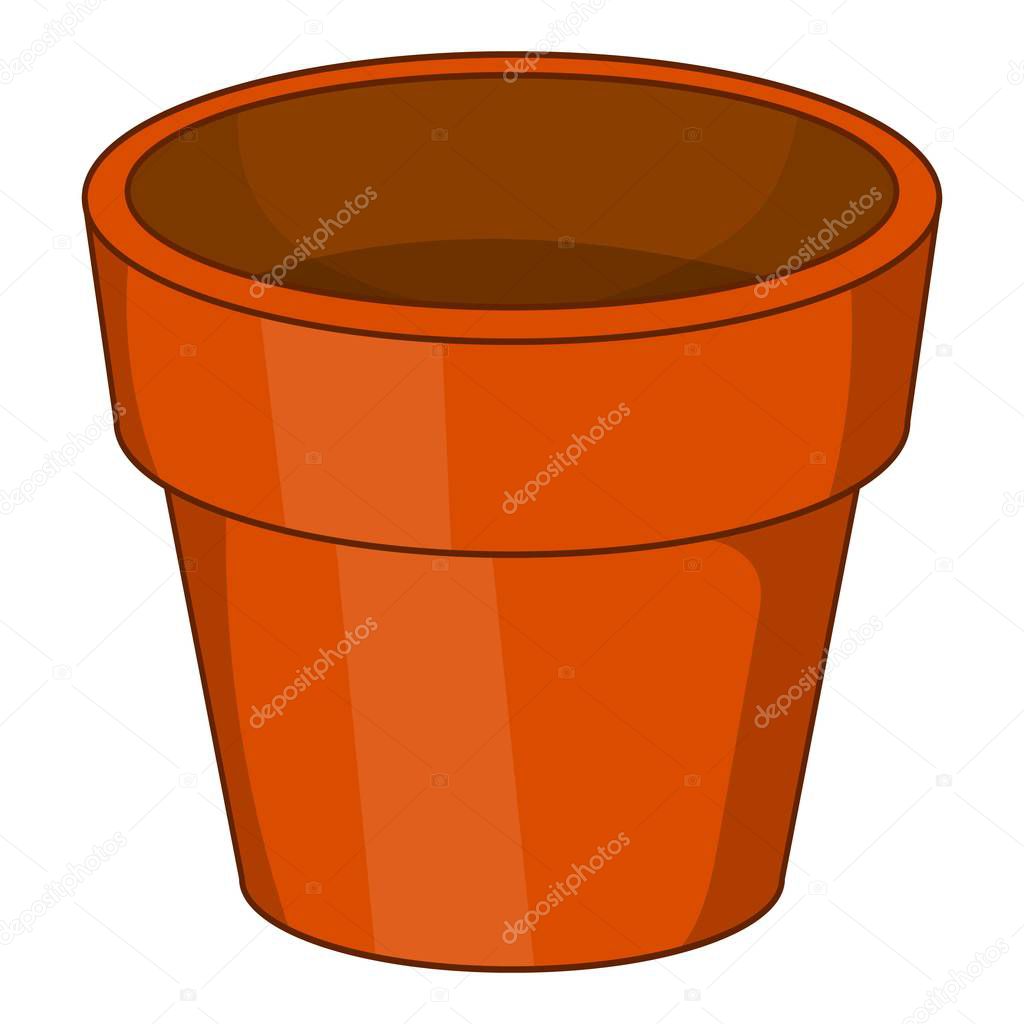 Icono de maceta, estilo de dibujos animados Vector de Stock de ...