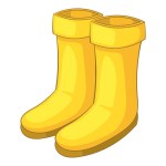 Yellow rubber boots icon, cartoon style Stock Illustration by ...