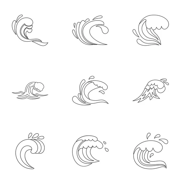 Water wave splash icon, outline style — Stock Vector © ylivdesign ...