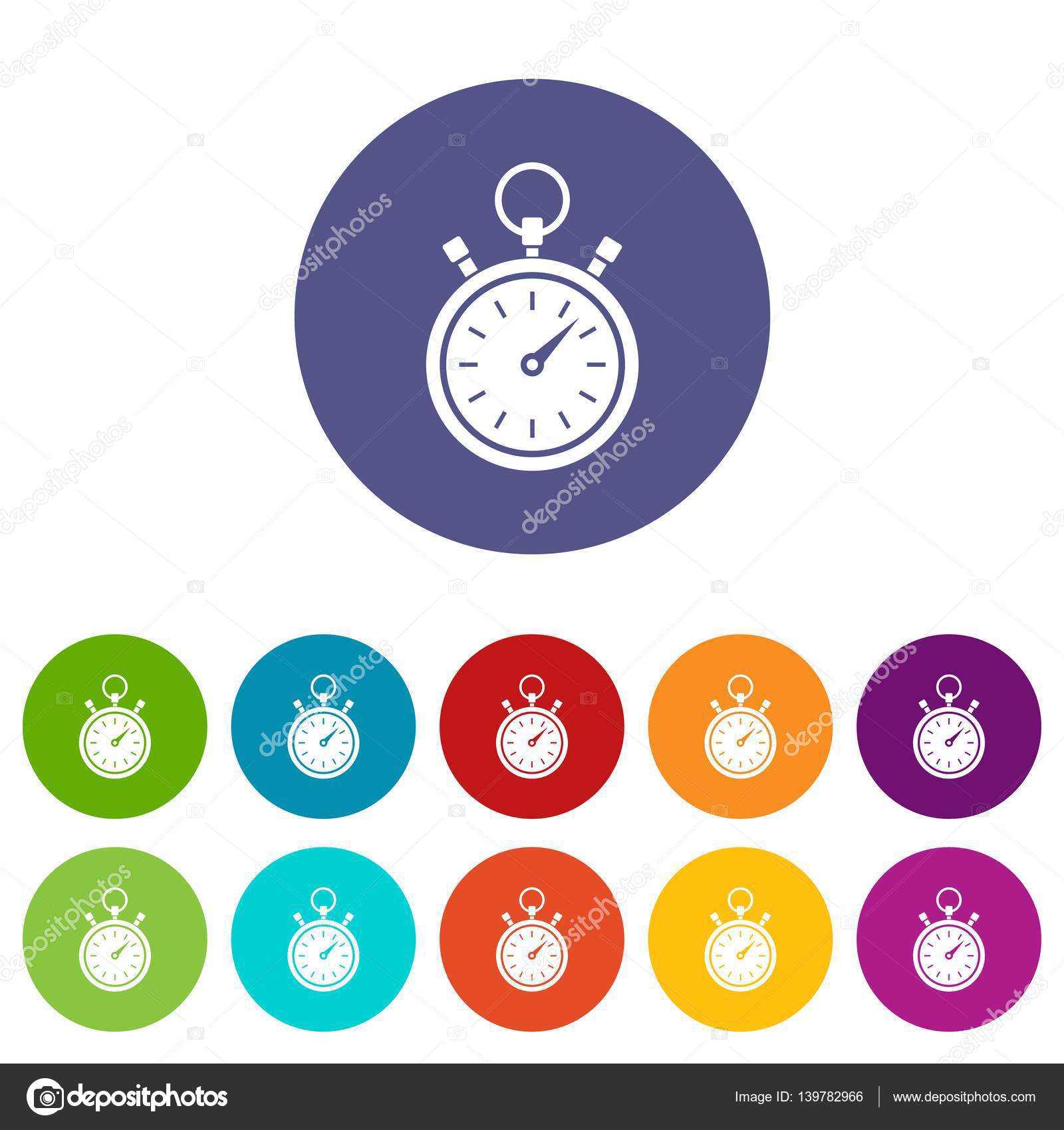 Stopwatch set icons Stock Vector Image by ©ylivdesign #139782966