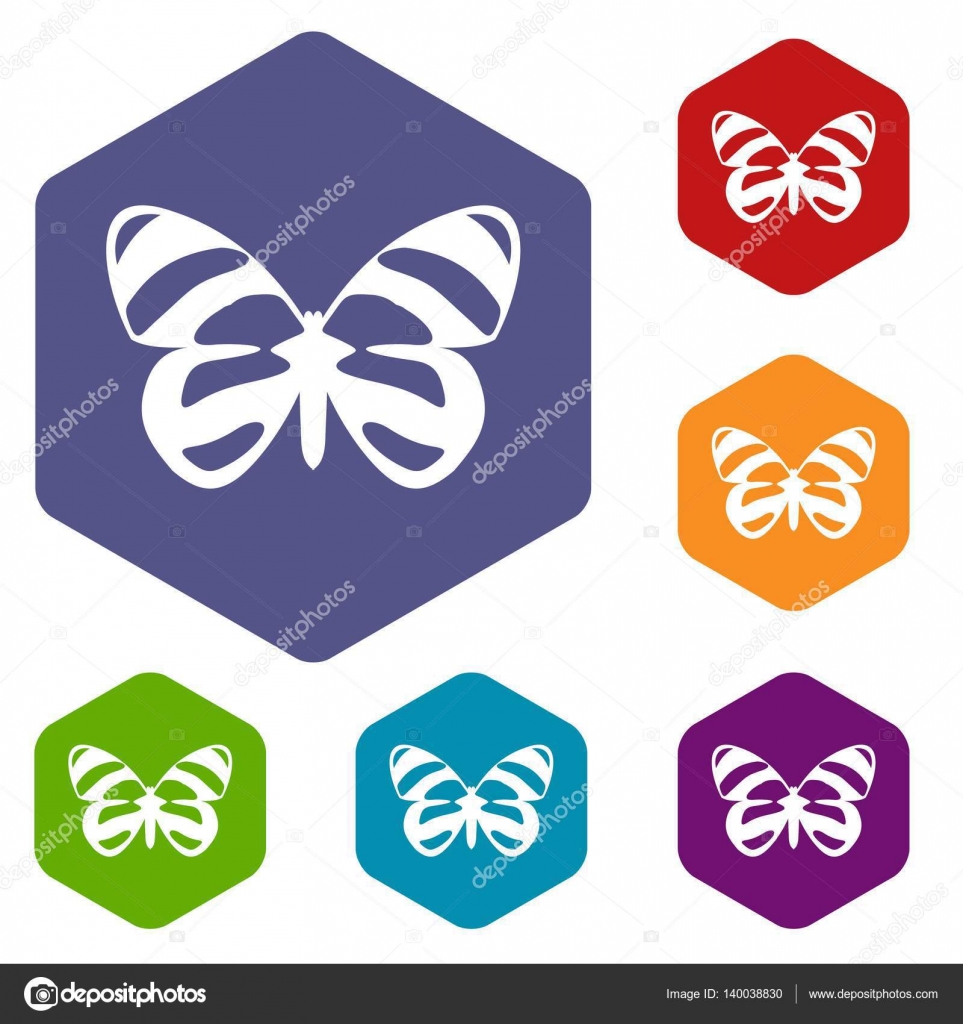 Butterfly icons set — Stock Vector © ylivdesign #140038830