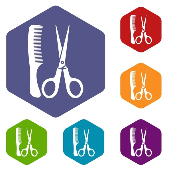 Scissors and comb icon, simple style Stock Vector Image by ©ylivdesign ...