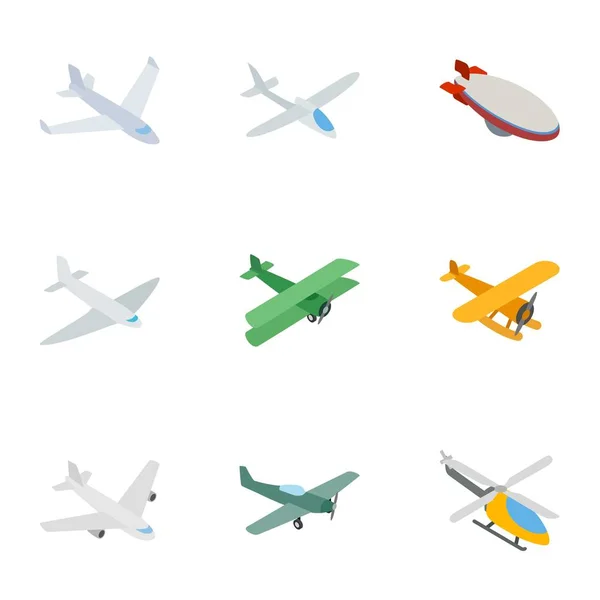 Aviation icons set, isometric 3d style Stock Vector Image by ...