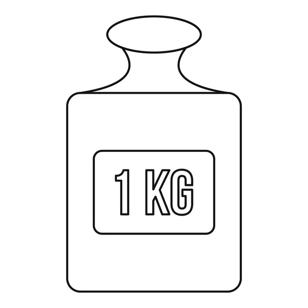 Illustration represents a weight of one kilogram unit of measurement ...