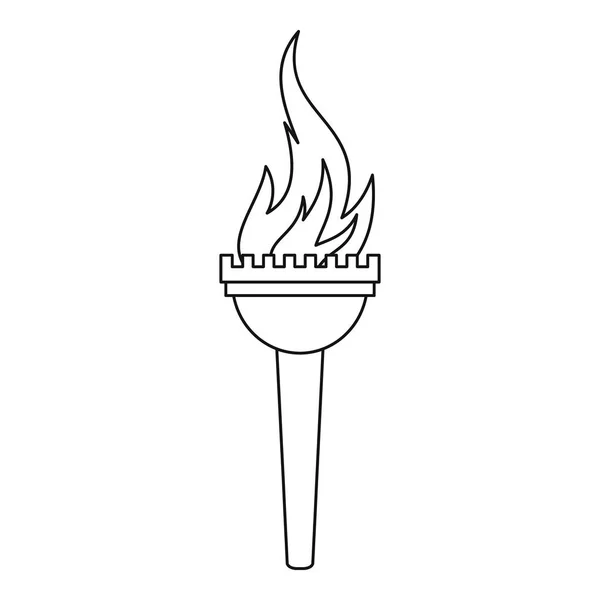 Torch line icon concept. Torch flat vector symbol, sign, outline ... Torch line icon concept. Torch flat vector symbol, sign, outline ...