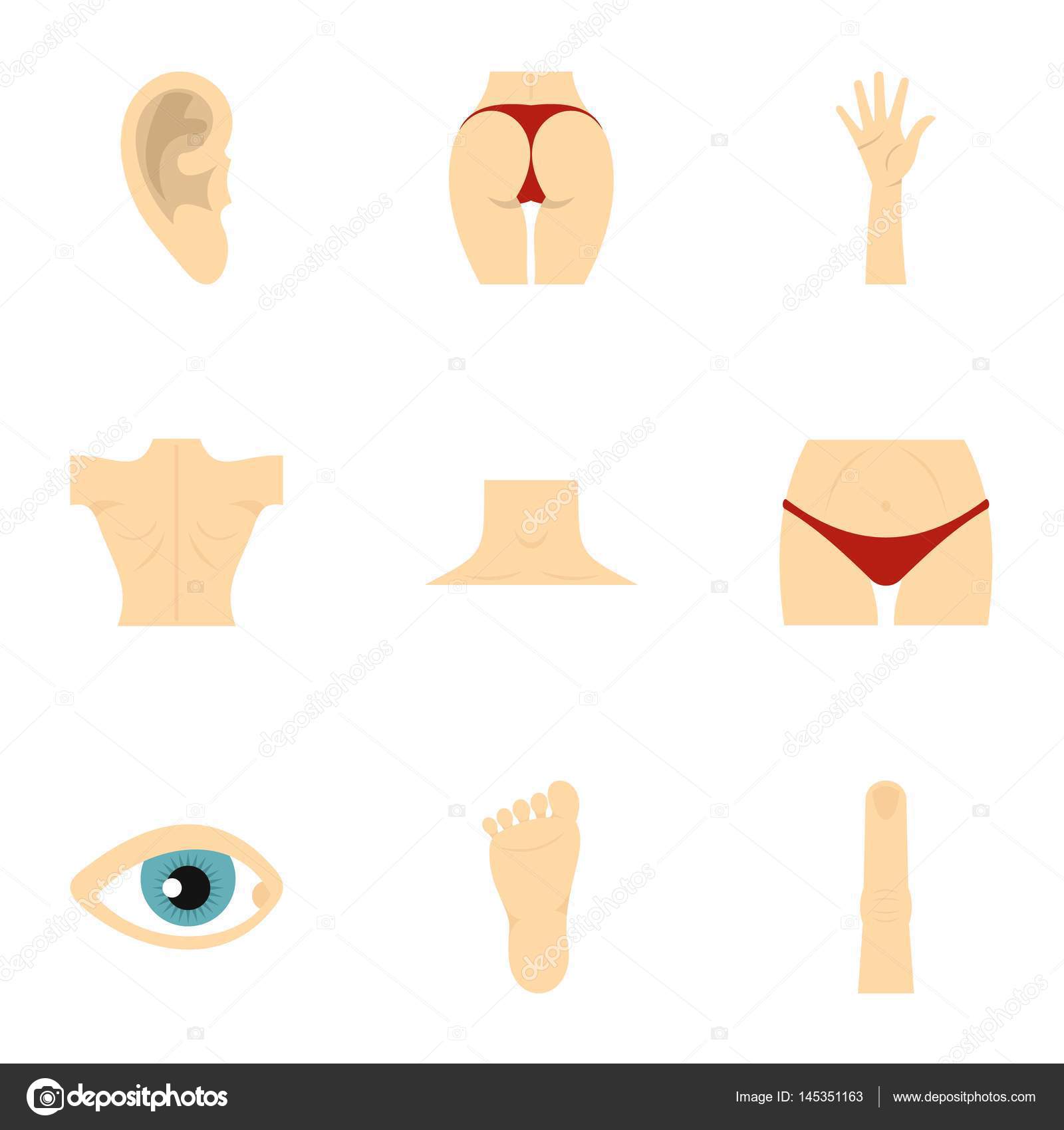 Human body parts icons set, flat style — Stock Vector © ylivdesign ... Human body parts icons set, flat style — Stock Vector © ylivdesign ...