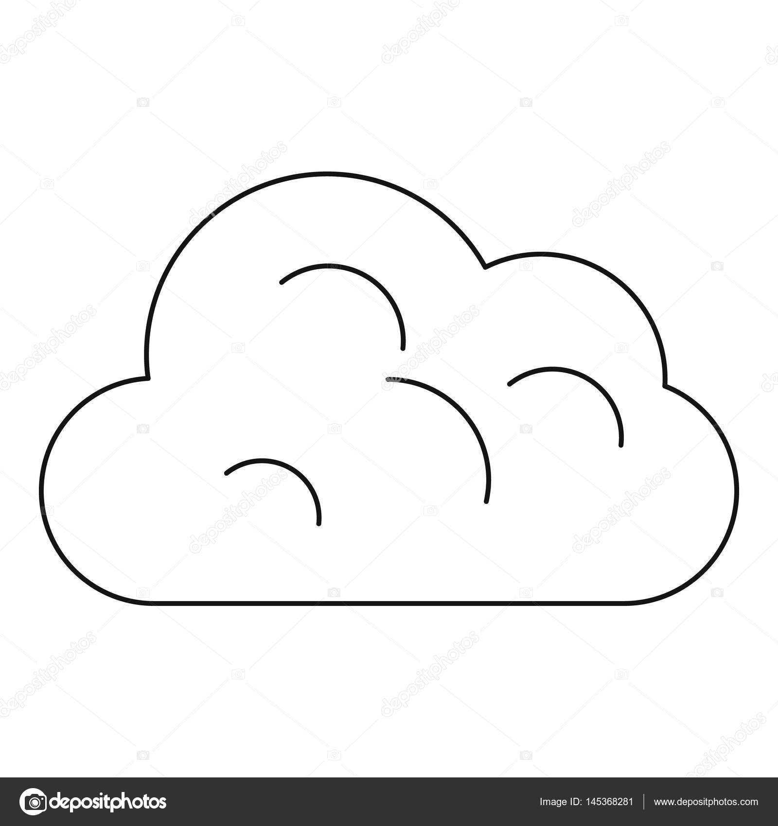 Big cloud icon, outline style — Stock Vector © ylivdesign #145368281