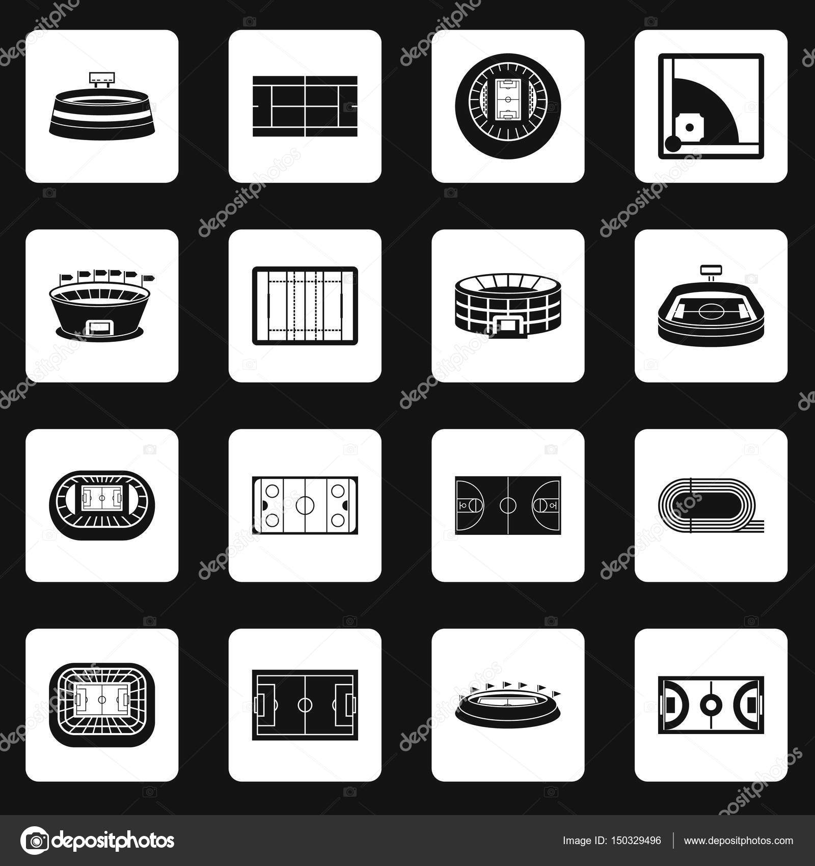 Sport stadium icons set squares vector Stock Vector by ©ylivdesign ...
