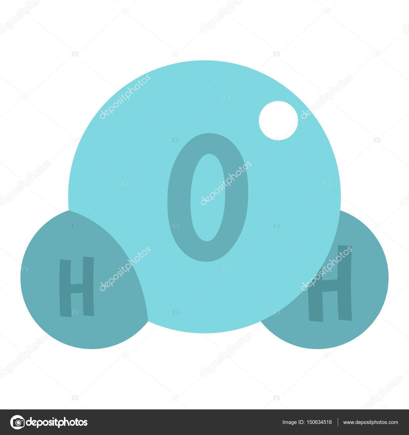 Water molecule icon isolated Stock Vector Image by ©ylivdesign #150634518