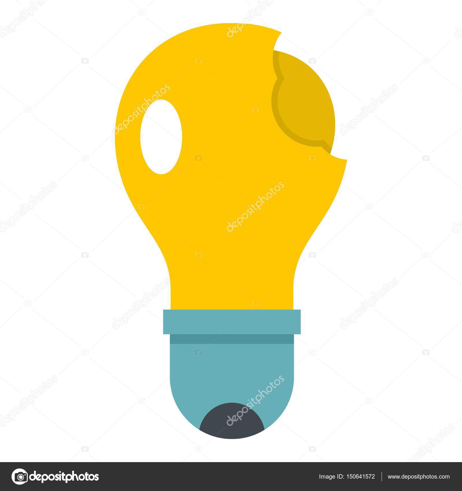 Broken Light Bulb Vector