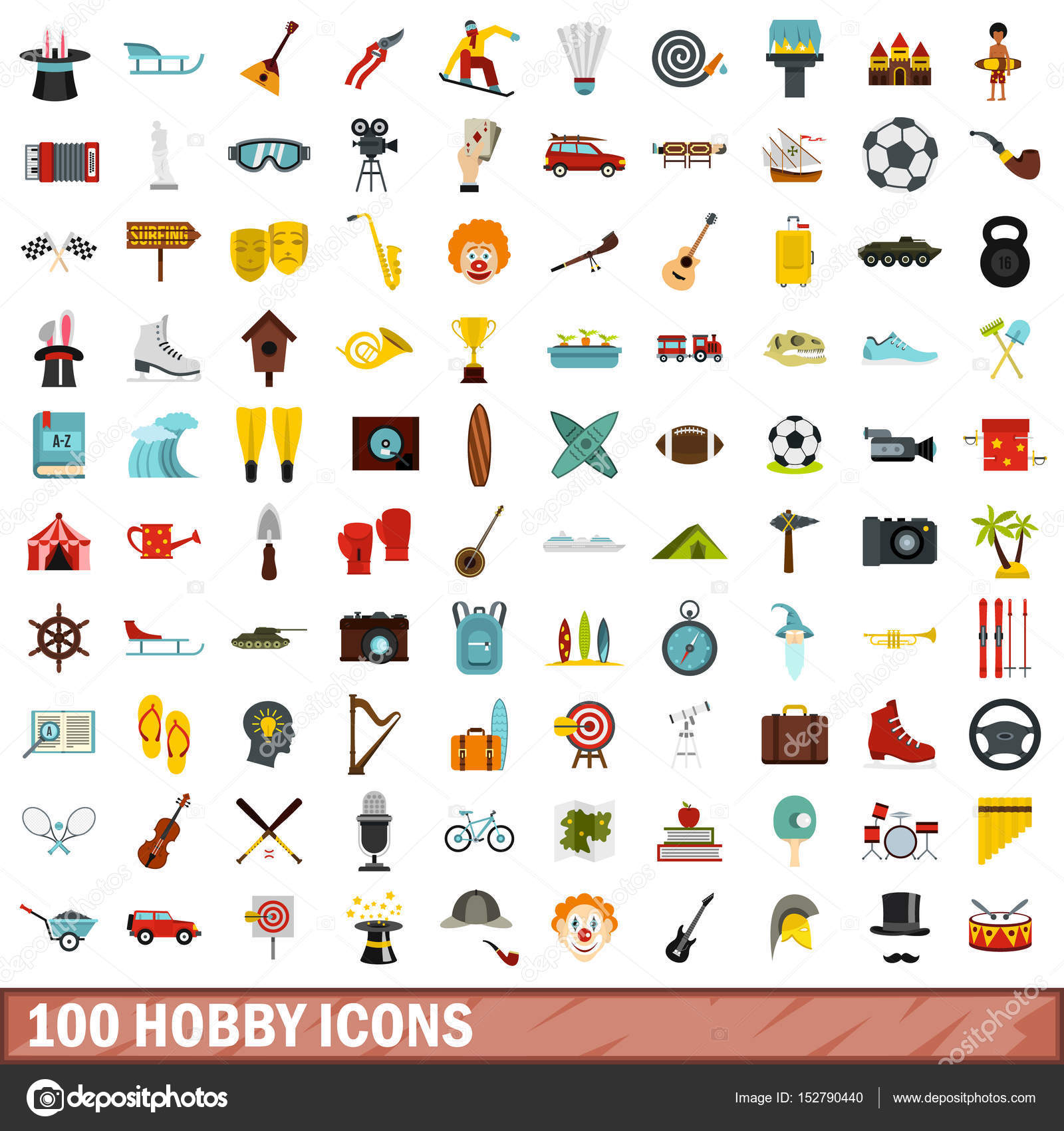100 hobby icons set, flat style Stock Vector by ©ylivdesign 152790440 100 hobby icons set, flat style Stock Vector by ©ylivdesign 152790440