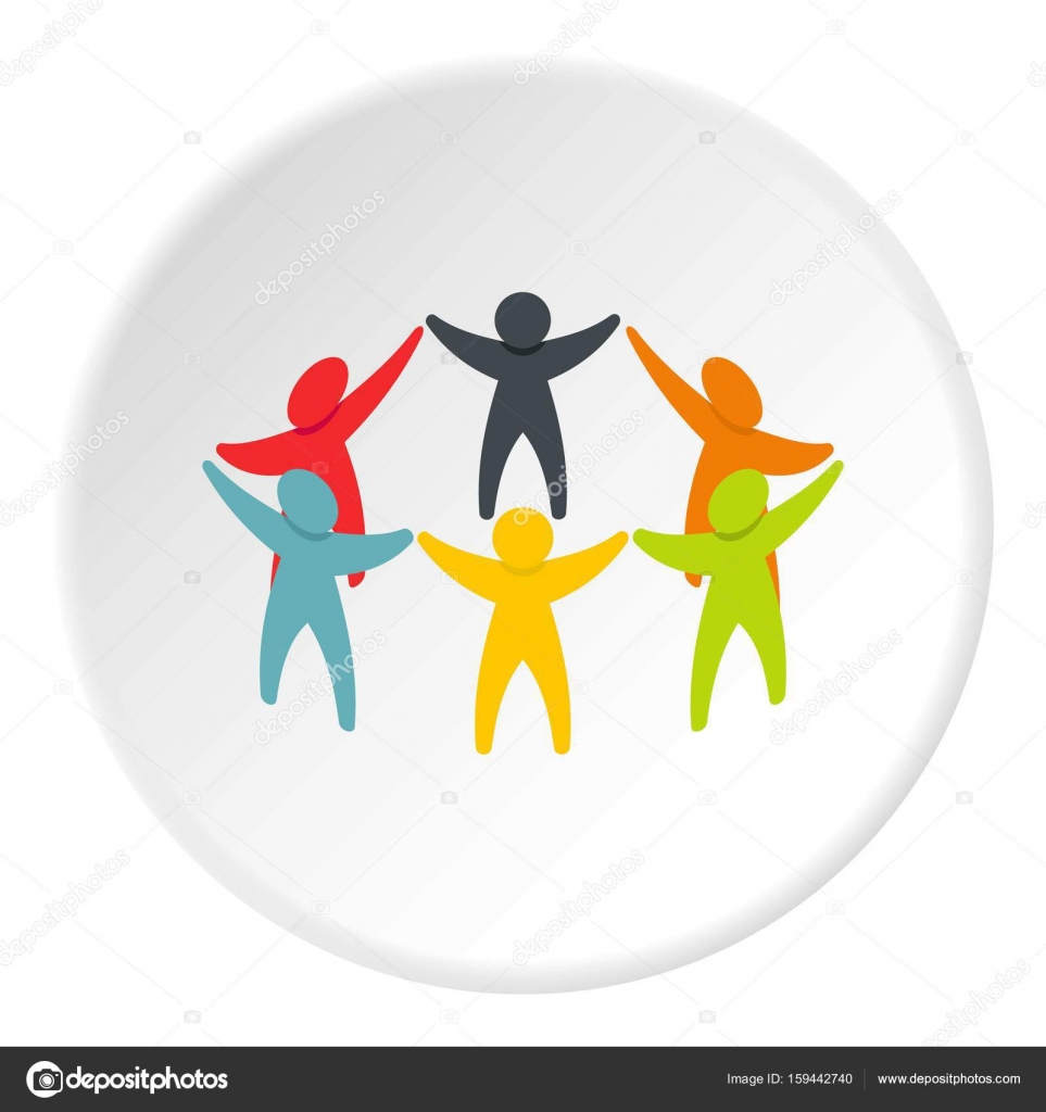 People connecting icon circle Stock Vector Image by ©ylivdesign #159442740