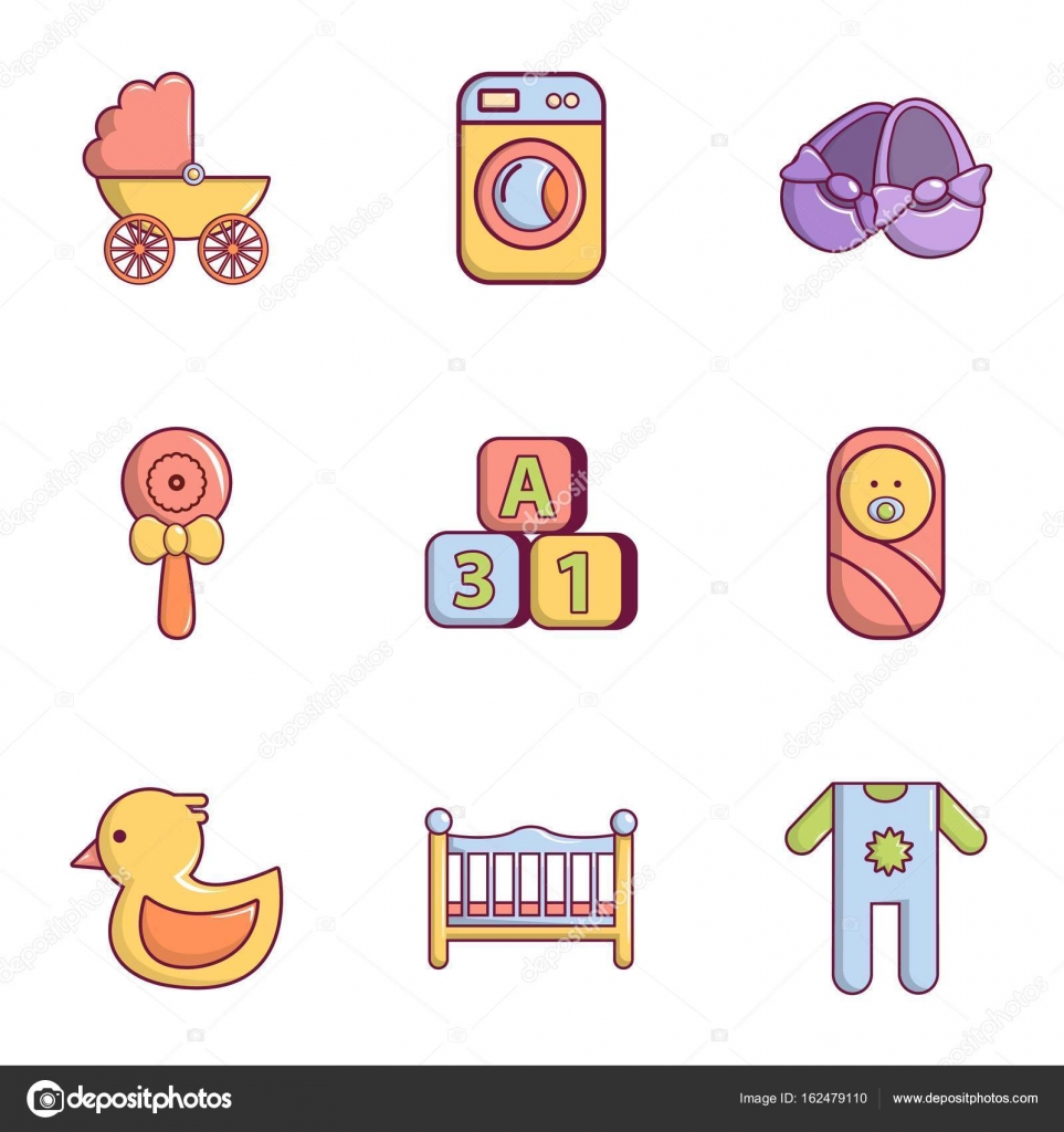 Baby born icons set, flat style — Stock Vector © ylivdesign #162479110