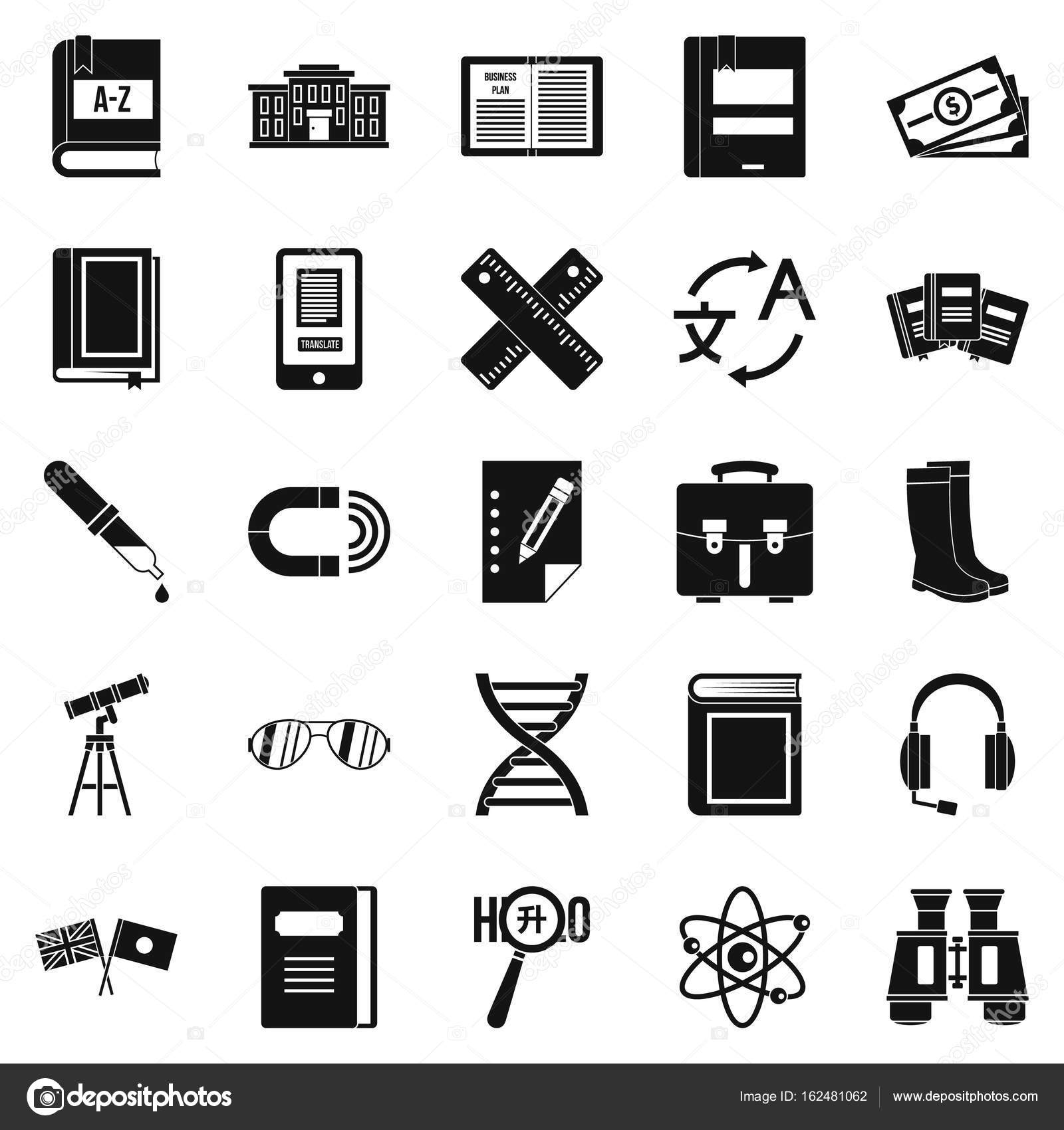 Ability icons set, simple style Stock Vector by ©ylivdesign 162481062