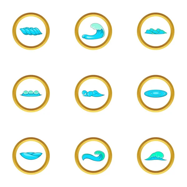 Sea waves icons set, cartoon style — Stock Vector © ylivdesign #130116434 Sea waves icons set, cartoon style — Stock Vector © ylivdesign #130116434