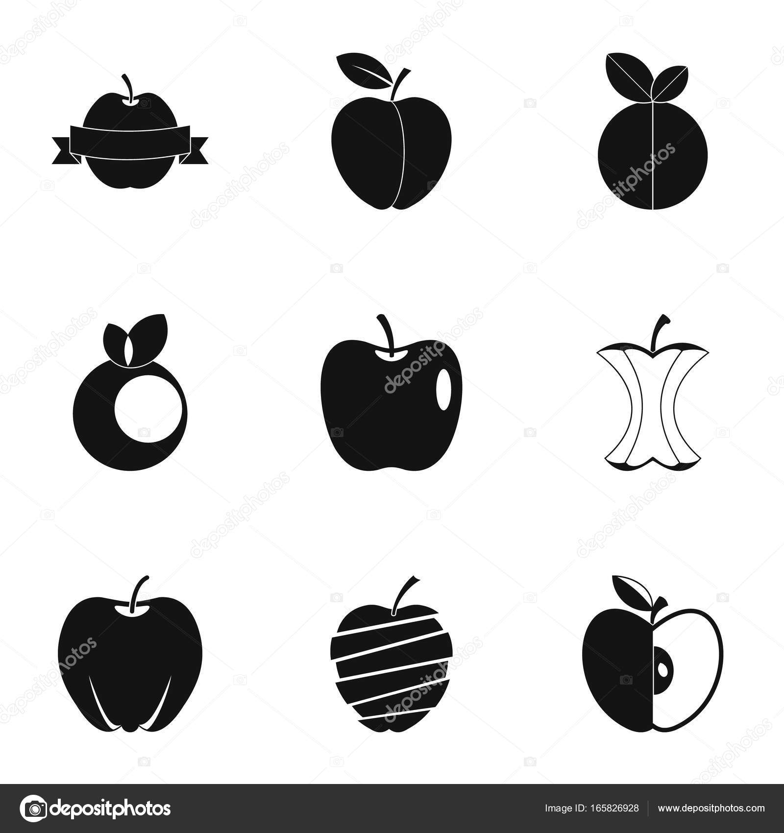 Eco apple icon set, simple style Stock Vector Image by ©ylivdesign ...