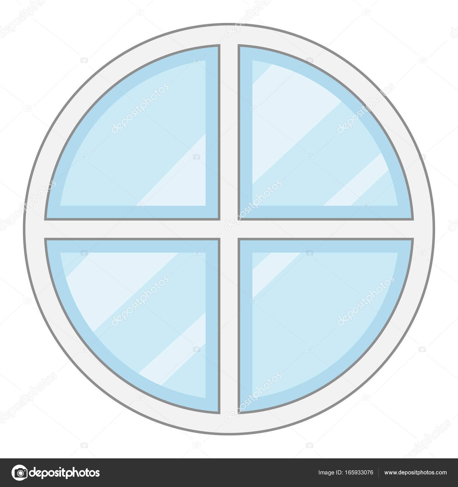 Round window frame icon, cartoon style — Stock Vector © ylivdesign ...