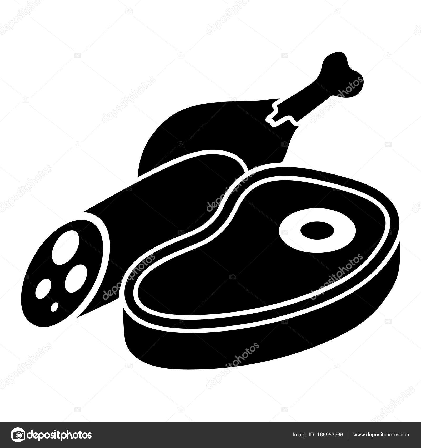 Ícone de comida de carne, estilo simples Vetor de ©ylivdesign 165953566