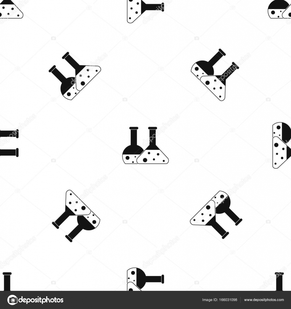 Transparent flasks pattern seamless black — Stock Vector © ylivdesign ...