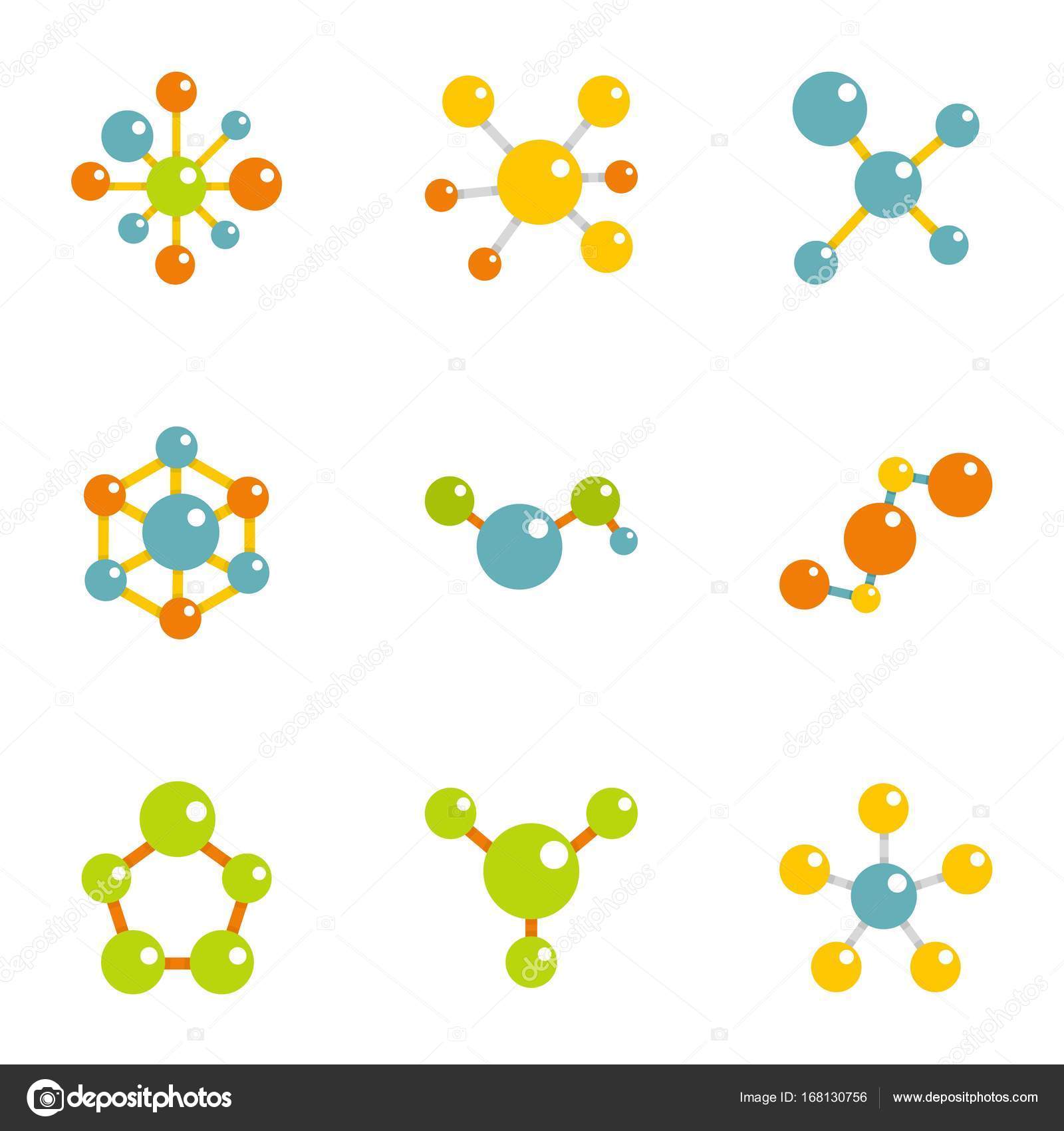 Molecular structure icons set, flat style — Stock Vector © ylivdesign ... Molecular structure icons set, flat style — Stock Vector © ylivdesign ...