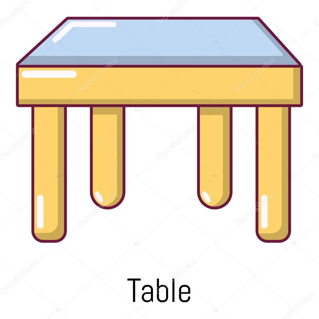 Icono de mesa, estilo de dibujos animados 2024