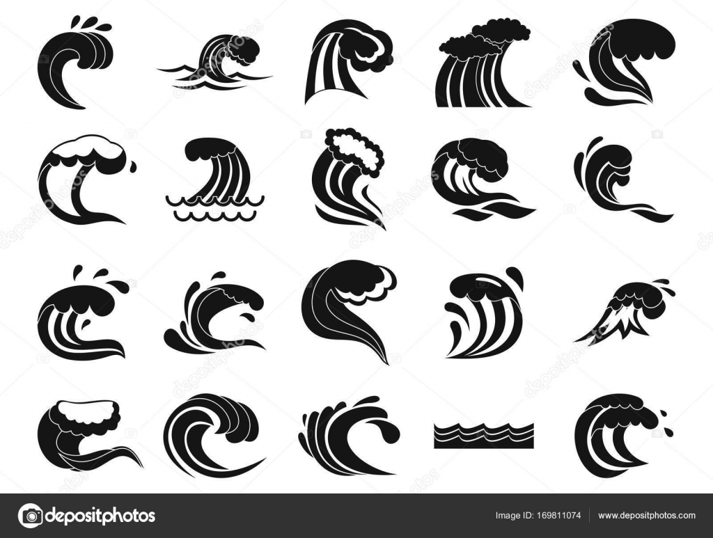 Wave icon set, simple style — Stock Vector © ylivdesign #169811074 Wave icon set, simple style — Stock Vector © ylivdesign #169811074
