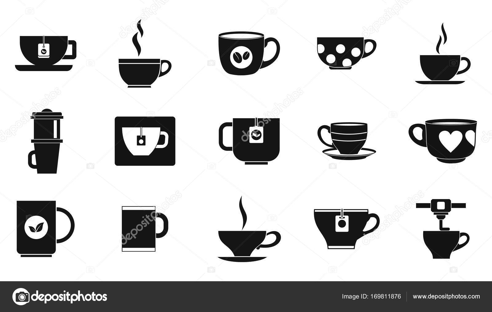 Cup icon set, simple style Stock Vector by ©ylivdesign 169811876