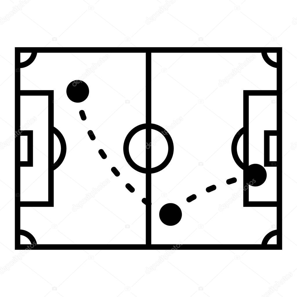 Voetbal strategie pictogram, eenvoudige zwarte stijl — Stockvector ... Voetbal strategie pictogram, eenvoudige zwarte stijl — Stockvector ...
