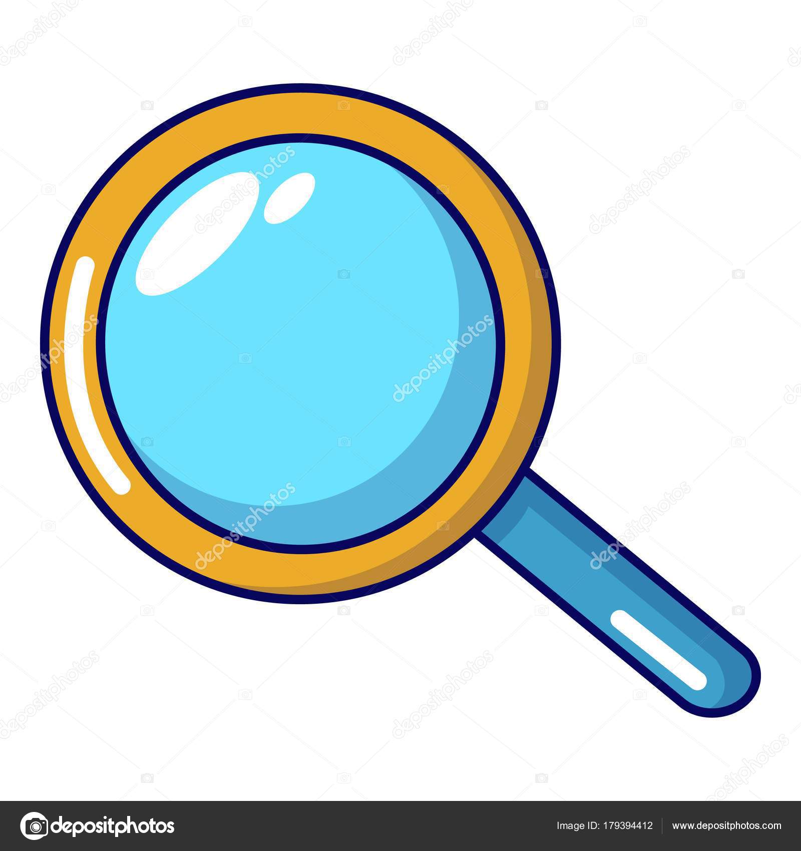 Icono de lupa, estilo de dibujos animados Vector de stock por ...